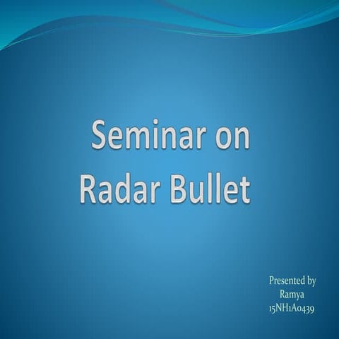 Radar bullet | PPTX