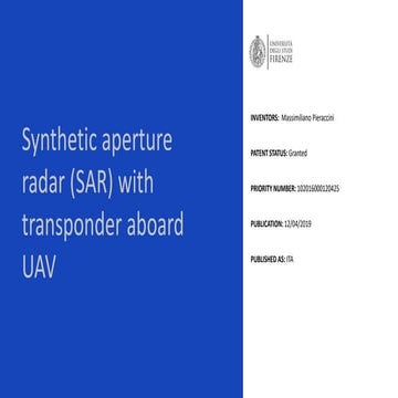 Synthetic aperture radar (SAR) with transponder aboard UAV | PDF