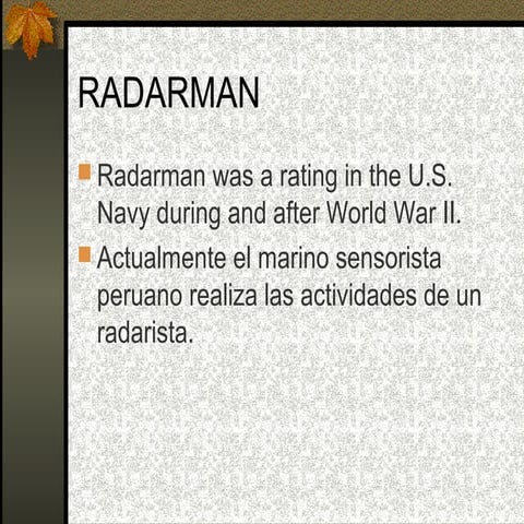 Radarman | PPT