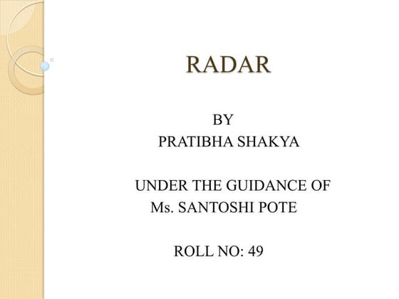 Radar system using arduino | PDF | Technology & Computing
