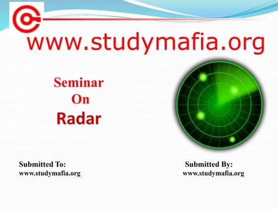 Radar system | PPTX | Physics | Science