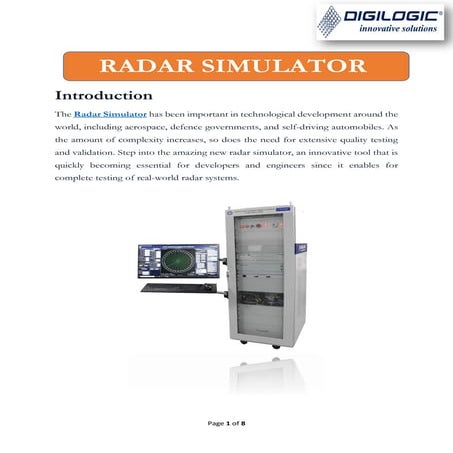 Radar Simulator | Digilogic Systems Pvt.Ltd | Simulation Video Games | Video Game Genres