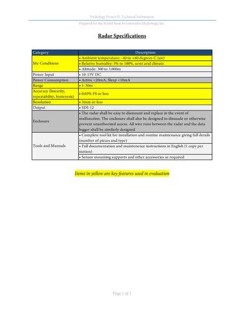 Bubbler Specifications | PDF