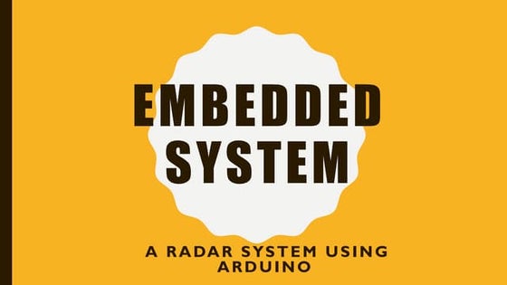 Arduino Radar System Ppt