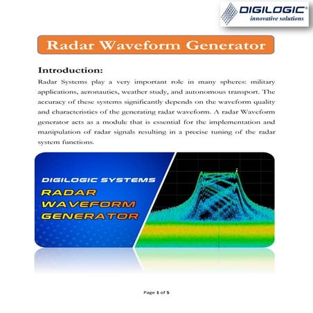 Radar Waveform Generator - Digilogic Systems | PDF | Digital Audio ...