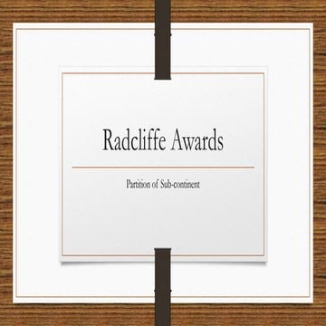 Radcliffe awards | PPTX