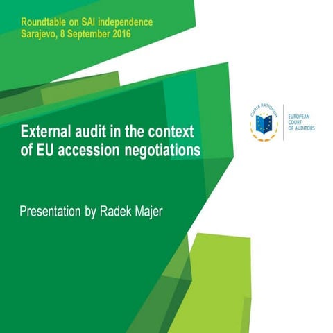 ECA presentation Roundtable on Independence of Supreme Audit Institutions Sarajevo | PPTX ...