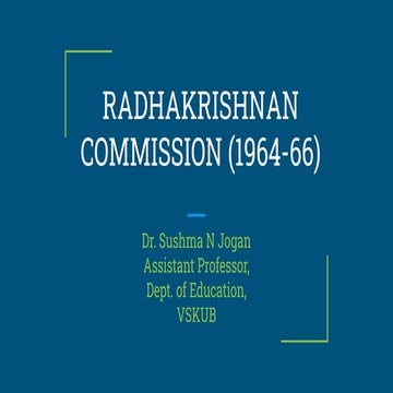 Radhakrishnan commission | PDF