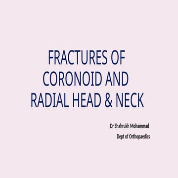 Radial Head and Neck Fractures powerpoint | PPT