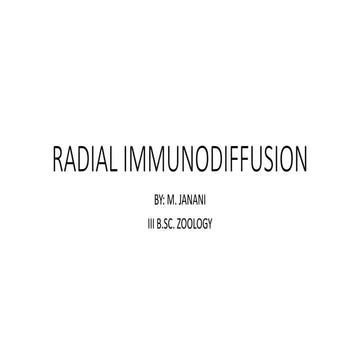 RADIAL IMMUNODIFFUSION | PPTX