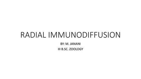 Immunodiffusion | PPTX | Infectious Diseases | Diseases and Conditions