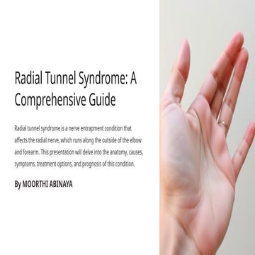 Radial Tunnel Syndrome symptoms and signs | PPT