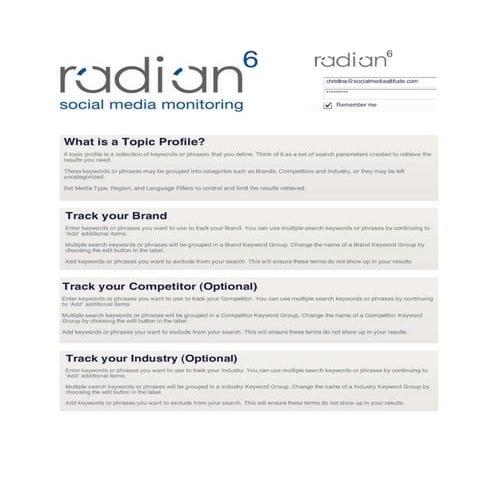 A Visual Overview of Radian 6 | DOCX