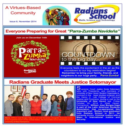 Radians school, inc. news letter, noviembre. | PDF