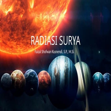 RADIASI SURYA poltek cwe tptp 2023 kelas B | PPTX
