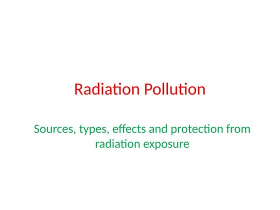 sources of radiation | PPT