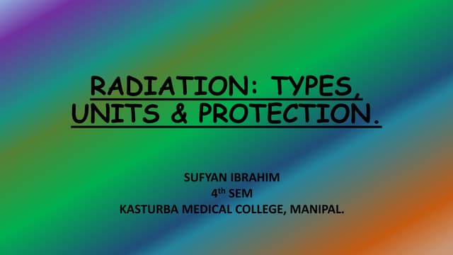 Radiation | PPTX