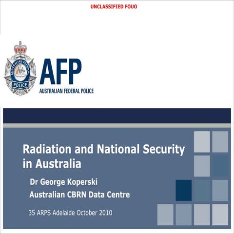 Radiation and national security in australia koperski | PDF