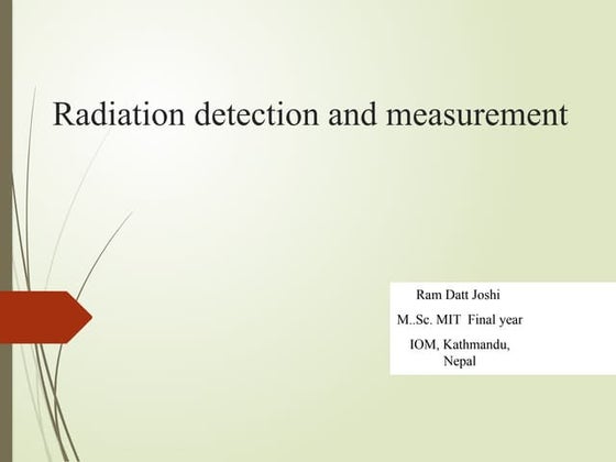 Chapter4 radiation monitoring instruments | PDF | Physics | Science