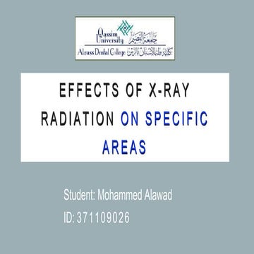 Effects of Radiation on The Body | PPSX