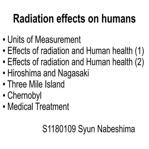 Radiation effects on humans | PDF