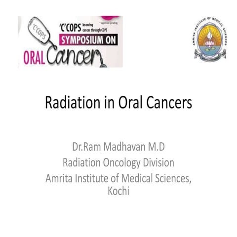 Radiation in oral cancers | PPTX