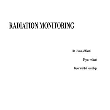 Comprehensive Overview of Radiation Monitoring and Dosimetry Systems in ...
