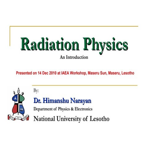 Basics of Radiation | PPTX