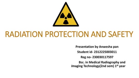 Radiation protection | PPTX