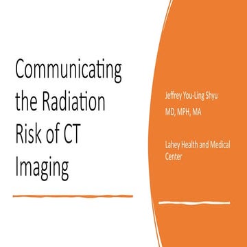 Radiation Risk Disclosure - Jeffrey Shyu | PPTX
