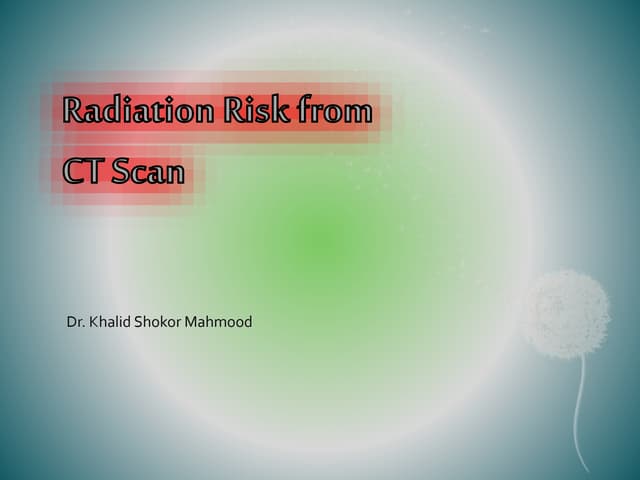 Patient radiation dose management | PPTX