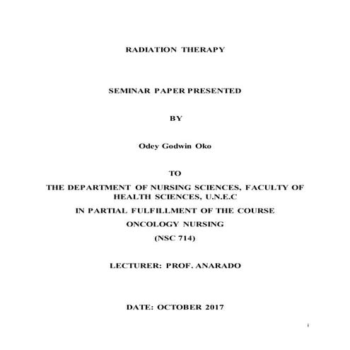 Radiation therapy final copy (1) | PDF