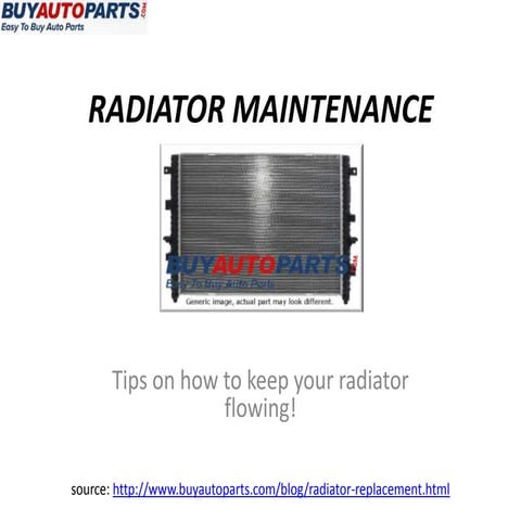 Radiator Maintenance | PPTX