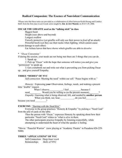 Evaluative words list nonviolent communication | PDF