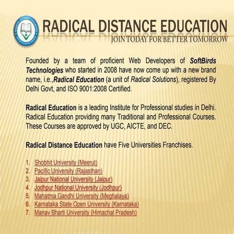 Radical distance education | PPT