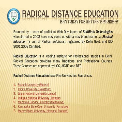 Radical distance education | PPT