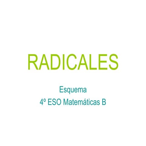 Radicales | PPT