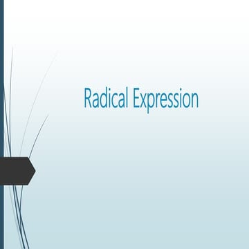 Radical expression | PPT