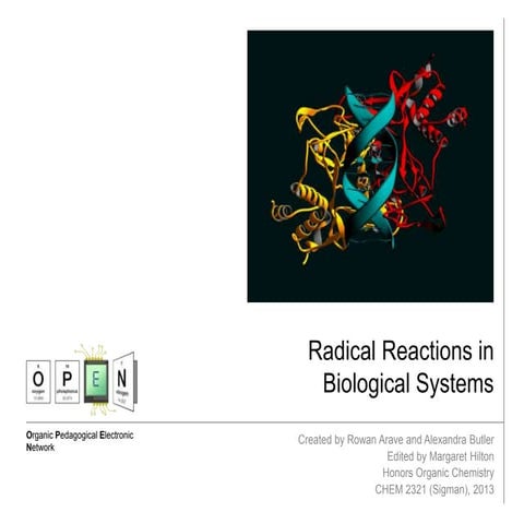 Radical reactions in biological systems | PPTX