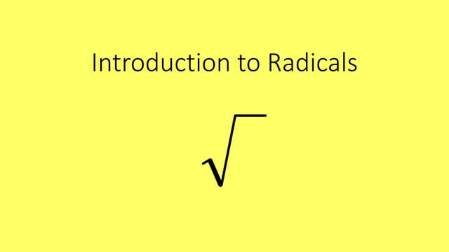 Module 4 Grade 9 Mathematics (RADICALS) | PPTX