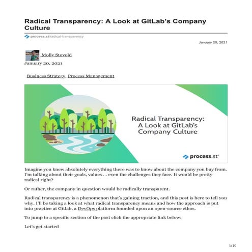 Radical Transparency: A Look at GitLab’s Company Culture | PDF