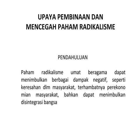 Radikalisme | PPT