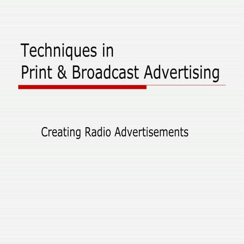 Radio Ad | PPT