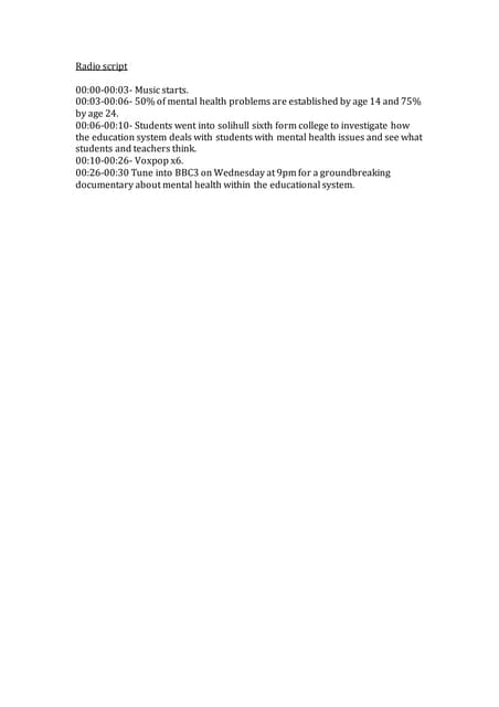 Radio Advert Script Pdf