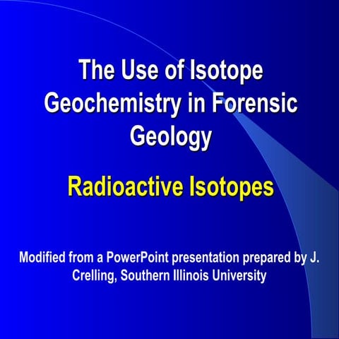 Radioactive isotopes by Tanishq Agarwal. | PPT