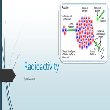 Applications of Radioactivity | PPTX
