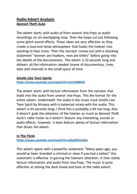 Radio trailer script | PDF