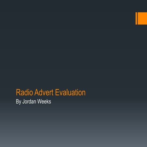 Evaluation of advert task 4 | PPTX
