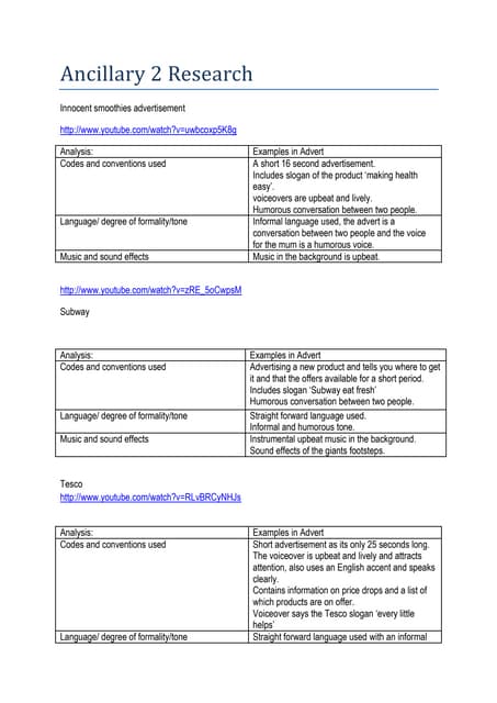 Radio advertisement script | DOCX