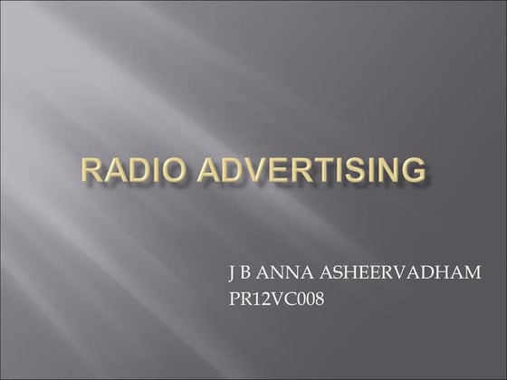 Audio advertising media | PDF